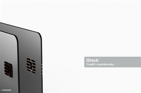 흰색 배경에 두 개의 투명한 유리 신용 카드를 클로즈업합니다 3d 렌더링 그림입니다 0명에 대한 스톡 사진 및 기타 이미지 0명 개념 공란 Istock