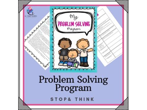 My Stop And Think Problem Solving Program Anger Behavior And Growth Mindset Teaching Resources