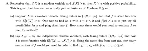Solved Remember That If X Is A Random Variable And Chegg Com