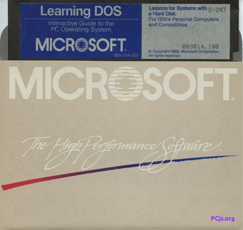 Microsoft Learning Ms Dos 100 Pcjs Machines