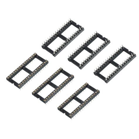 Uxcell Dip Ic Chip Socket Adapter Round Pin 32p 2 54mm Pitch Ic Socket For Pcb Board Chip 6