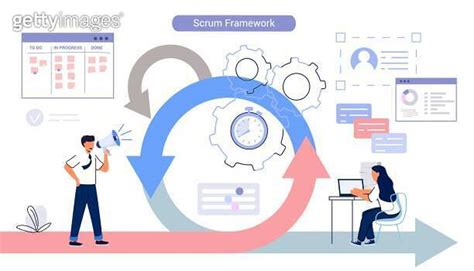 Scrum Framework Software Development Methodology Process Diagram 1367204859 게티이미지뱅크