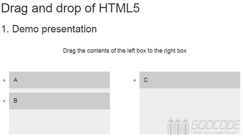 Drag And Drop Drag And Drop For Html5 Goocode