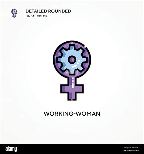 Working Woman Vector Icon Modern Vector Illustration Concepts Easy To Edit And Customize Stock