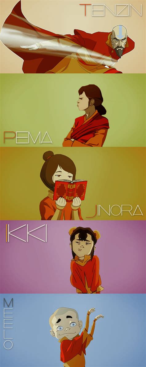 Tenzin Looks Like A Boss With A Plan Pema Is Looking Displeased Jinora Is Simply Reading Ikki
