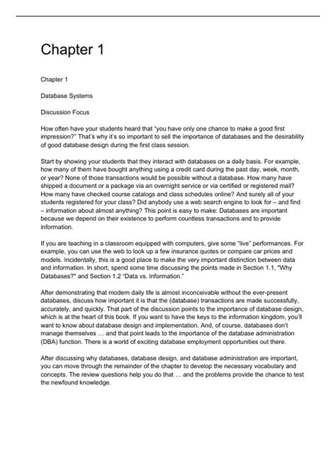 The Comprehensive Solution Manual For Database Systems Design