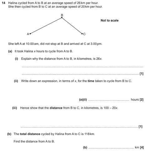 Gcse 9 1 Maths Speed Distance Time Past Paper Questions Pi Academy
