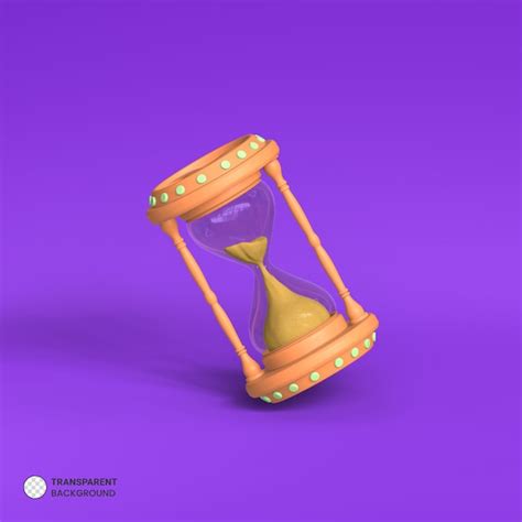 Reloj De Arena Reloj De Arena Icono Aislado 3d Render Ilustración Archivo Psd Gratis