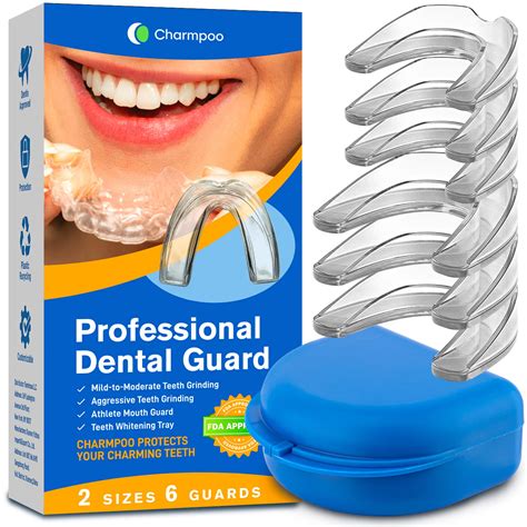 Night Guard For Teeth Grinding And Jaw Clenching Relief Pack Of 6 With