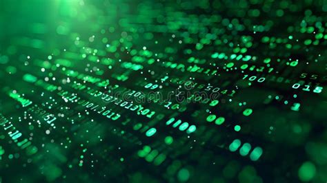 Glowing Green Binary Code Data Background Stock Illustration Illustration Of Programming