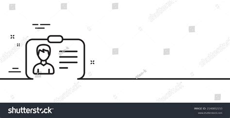 Id Card Line Icon User Profile Stock Vector Royalty Free 2140852153 Shutterstock