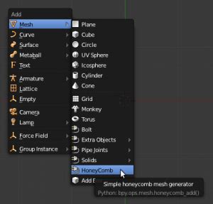Extensions Py Scripts Add Mesh HoneyComb Wiki