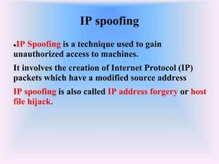 Ip Spoofing Ppt PPTX