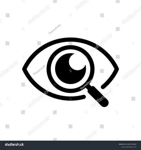 Eye Magnifying Glass Icon Pixel Perfect Stock Vector Royalty Free 2600123869 Shutterstock