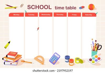 Babe Class Time Table Babe Supplies Stock Vector Royalty Free Shutterstock