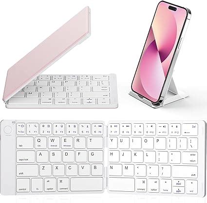 Amazon Com Samsers Foldable Bluetooth Keyboard Portable Wireless Keyboards With Stand Holder