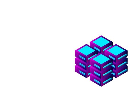 datacenter isometric vector illustration abstract 3d hosting server or