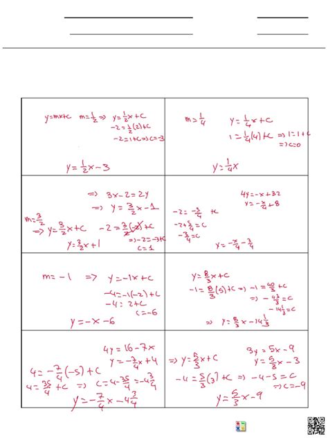 Worksheet3 Find Equation Of Parallel Line Pdf Equations Mathematical Objects