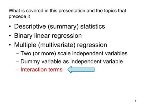 Multiple Regression With Interaction Term 2018 Pdf