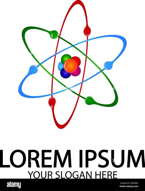 Atom Icon Vector Illustration Symbol Of Science Education Nuclear Physics Scientific