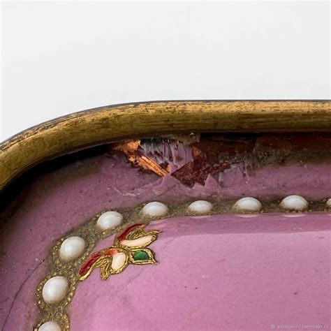 Винтаж Шкатулка Capitonne Limoges Франция расписная эмаль Xix век в интернет магазине на