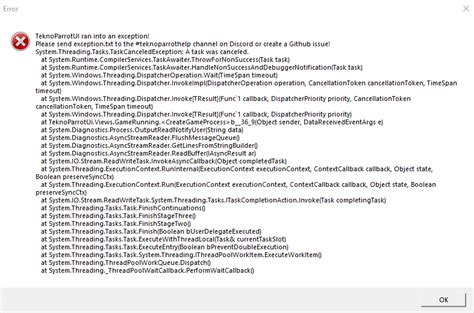 Teknoparrot Encountered An Exception And Crashes Issue Teknogods TeknoParrotUI GitHub