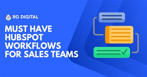 5 Hubspot Workflows That Every Sales Team Needs To Be More Productive Rg Digital