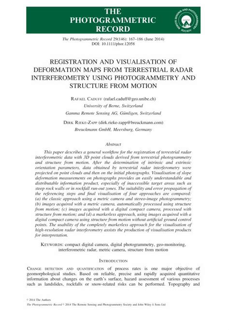 Pdf Registration And Visualisation Of Deformation Maps From