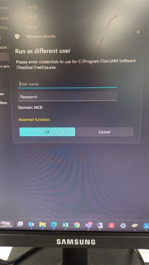 Incorrect Function When Trying To Run Application As Different User