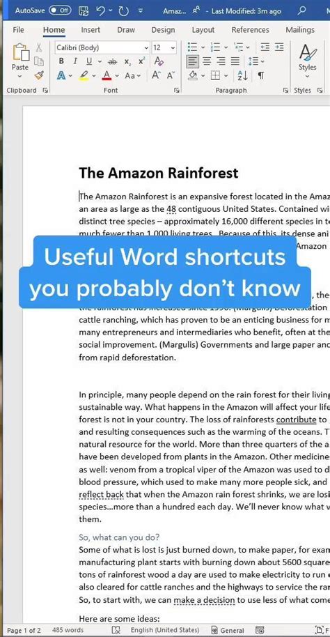 Top Ms Word Shortcuts Artofit