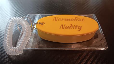 Normalize Nudity Floating Keychain Yellow Etsy