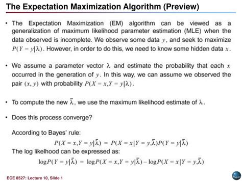 Ppt Lecture 10 Expectation Maximization Em Powerpoint Presentation