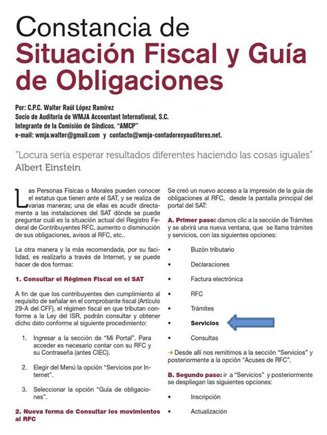 Como Obtener La Constancia De Situación Fiscal En La Página Del Sat