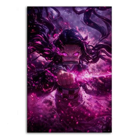 Nezuko Rage Demon Slayer Anime Leinwandbild Simplecanvas
