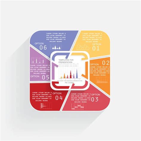 ปแบบส าหร บแผนภาพวงจรและแผนภ พาย นตอนหร อกระบวนการ ภาพเวกเตอรสตอกโดย