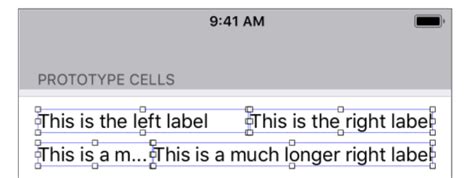 Ios How Can I Arrange Two Uilabels So That One Autosizes And The