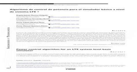 Algoritmo De Control De Potencia Para El Simulador Básico · Se Encarga De Los Conceptos