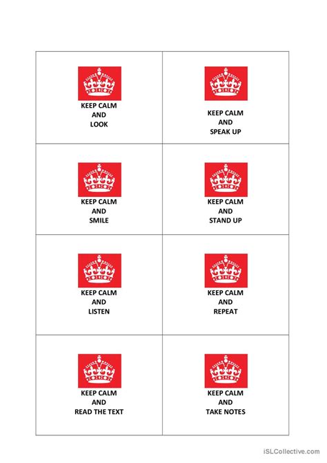 Classroom Orders Keep Calm And G English Esl Worksheets Pdf And Doc