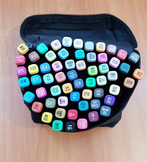 Скетч Маркери 60 Кольорів Двосторонні Спиртові SKETCHMARKER в Чорному ...