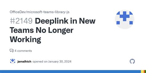 Deeplink In New Teams No Longer Working · Issue 2149 · Officedevmicrosoft Teams Library Js