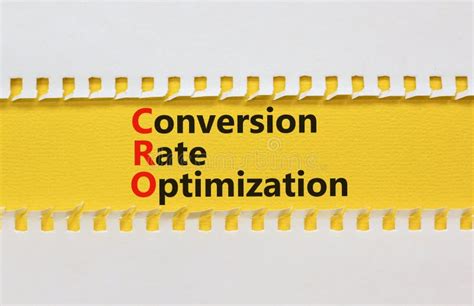 Cro Conversion Rate Optimization Symbol Concept Words Cro Conversion