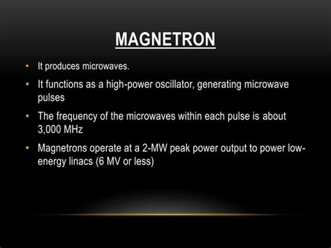 Linac Linear Accelerator Pptx