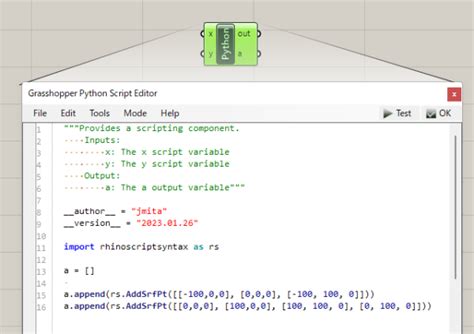 Pythonscriptによる形状生成の流れ Rhinoとgrasshopperとpythonscriptのwiki
