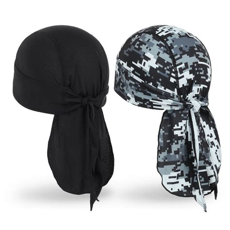 Melasa Cooling Do Rags Skull Cap Helmet Liner Sweat Head Wraps Bandanas For Men Running Cycling