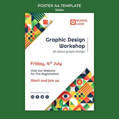 Graphic Design Workshop Poster Template Free Psd