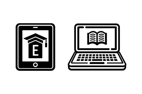 Silhouettes Of Educational Technology Symbols 57041719 Vector Art At