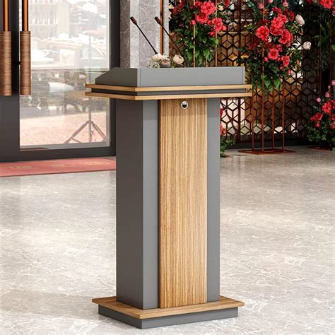 Wabvab Tall Solid Wood Podium 44 Premium Lectern Stand India Ubuy