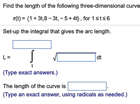 Solved Find The Length Of The Following Three Dimensional