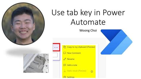 Use Tab Key In Power Automate Woong Choi