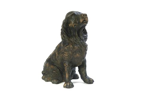 Cocker Spaniel Urn Cold Cast Resin In Bronze Finish Paws To Heaven